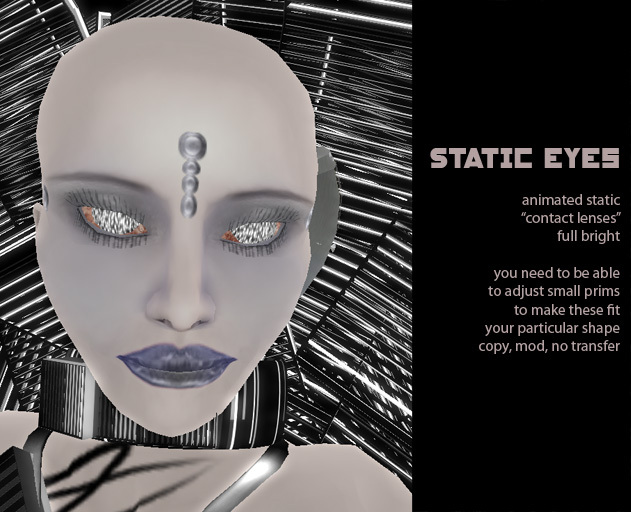 Second Life Marketplace - Grim Bros. animated static eyes BOXED